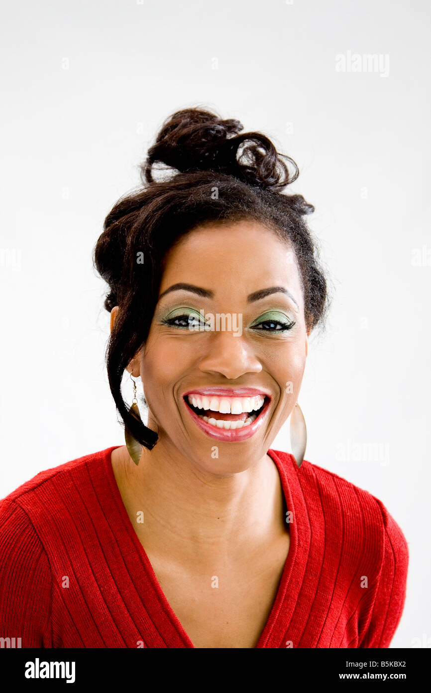 Beautiful woman laughing hysterically hi-res stock photography and ...