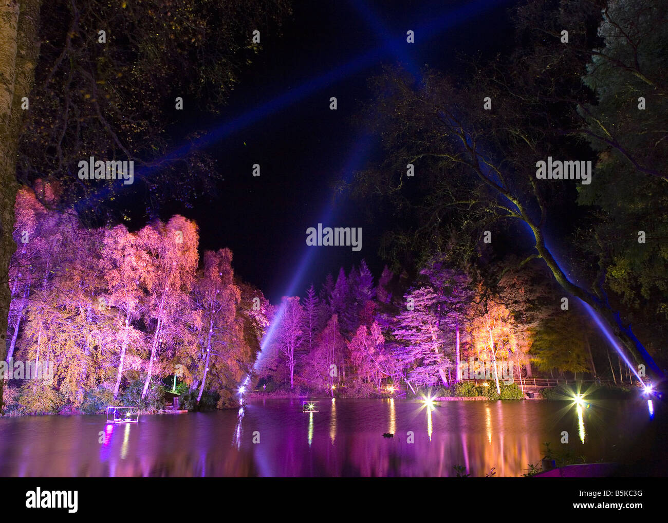 Enchanted forest light show pilochry perthshire scotland Stock Photo ...