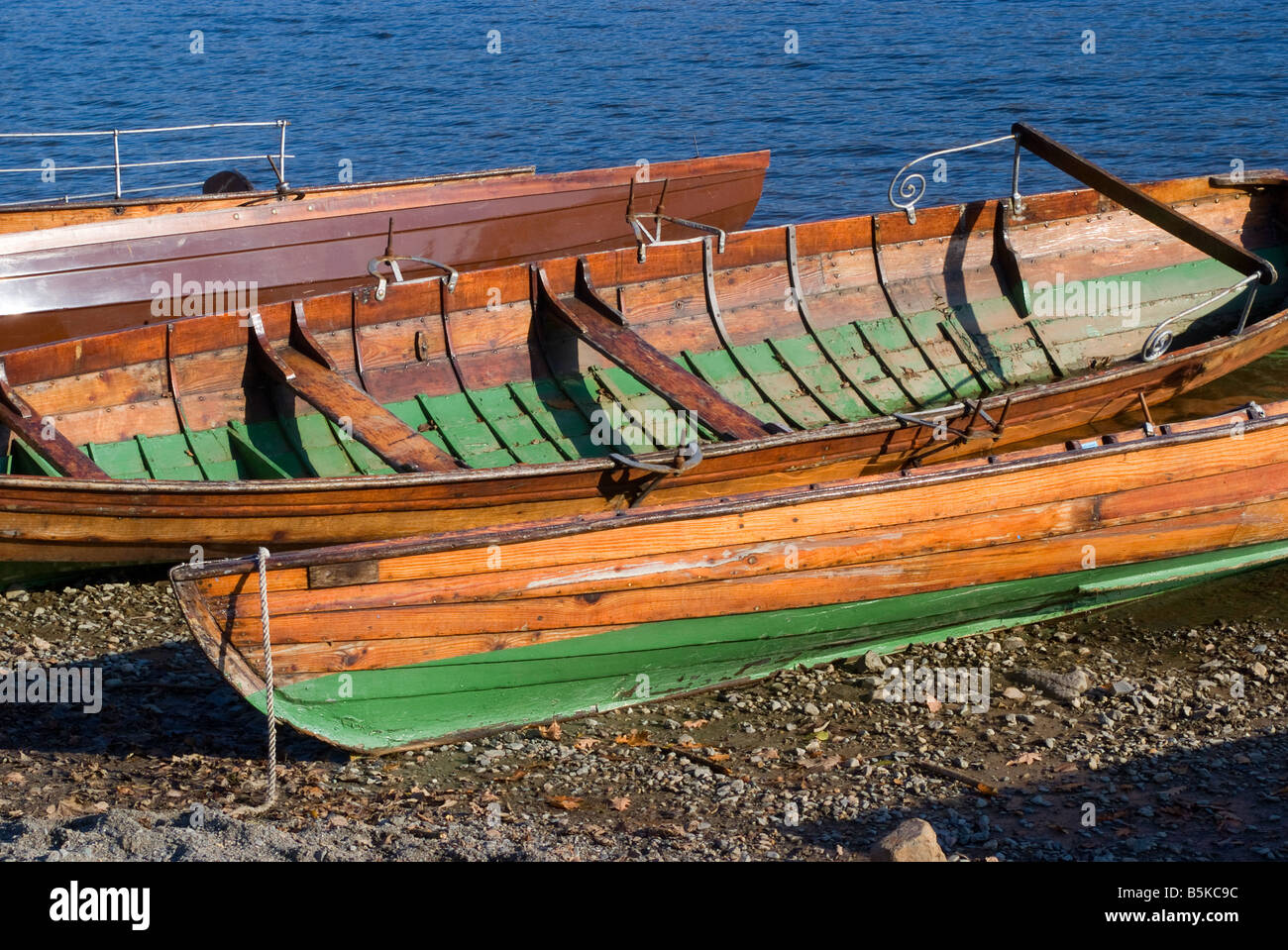 Traditional Clinker Built Rowing Boats for Tourists on Coniston Water ...