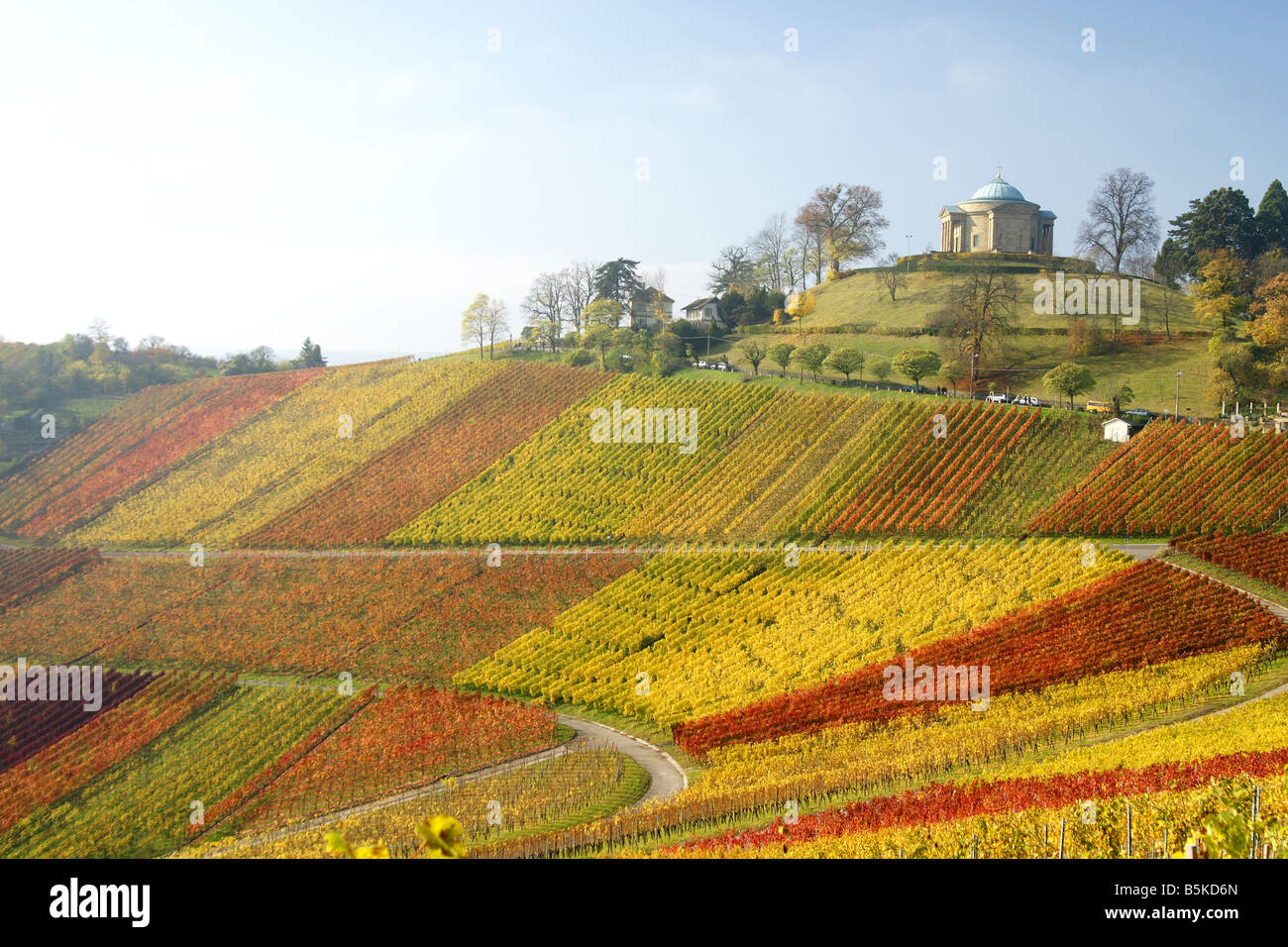Mausoleum chapel Stuttgart Rothenberg in vineyard Stock Photo - Alamy