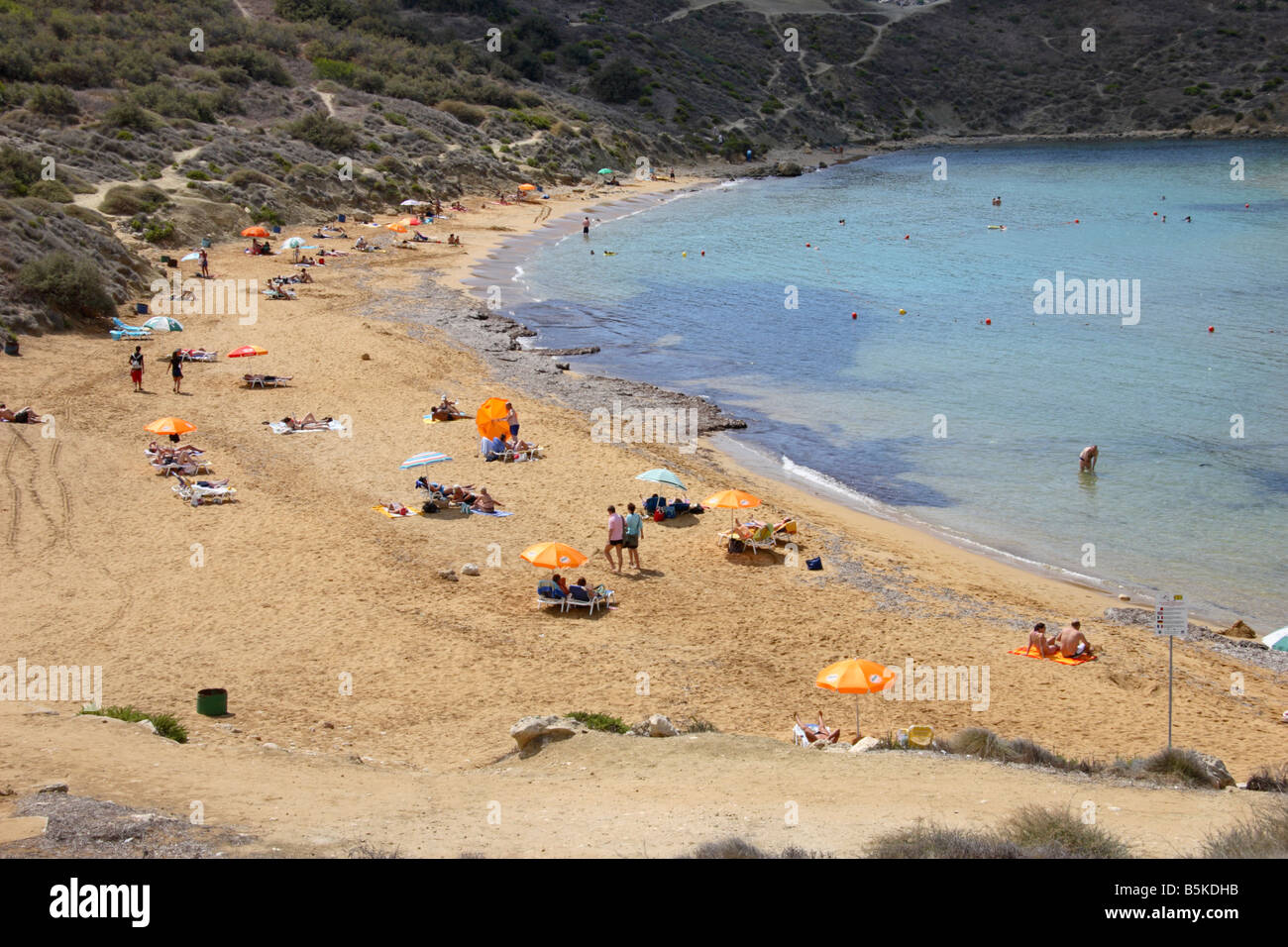 Malta beach golden bay hi-res stock photography and images - Alamy