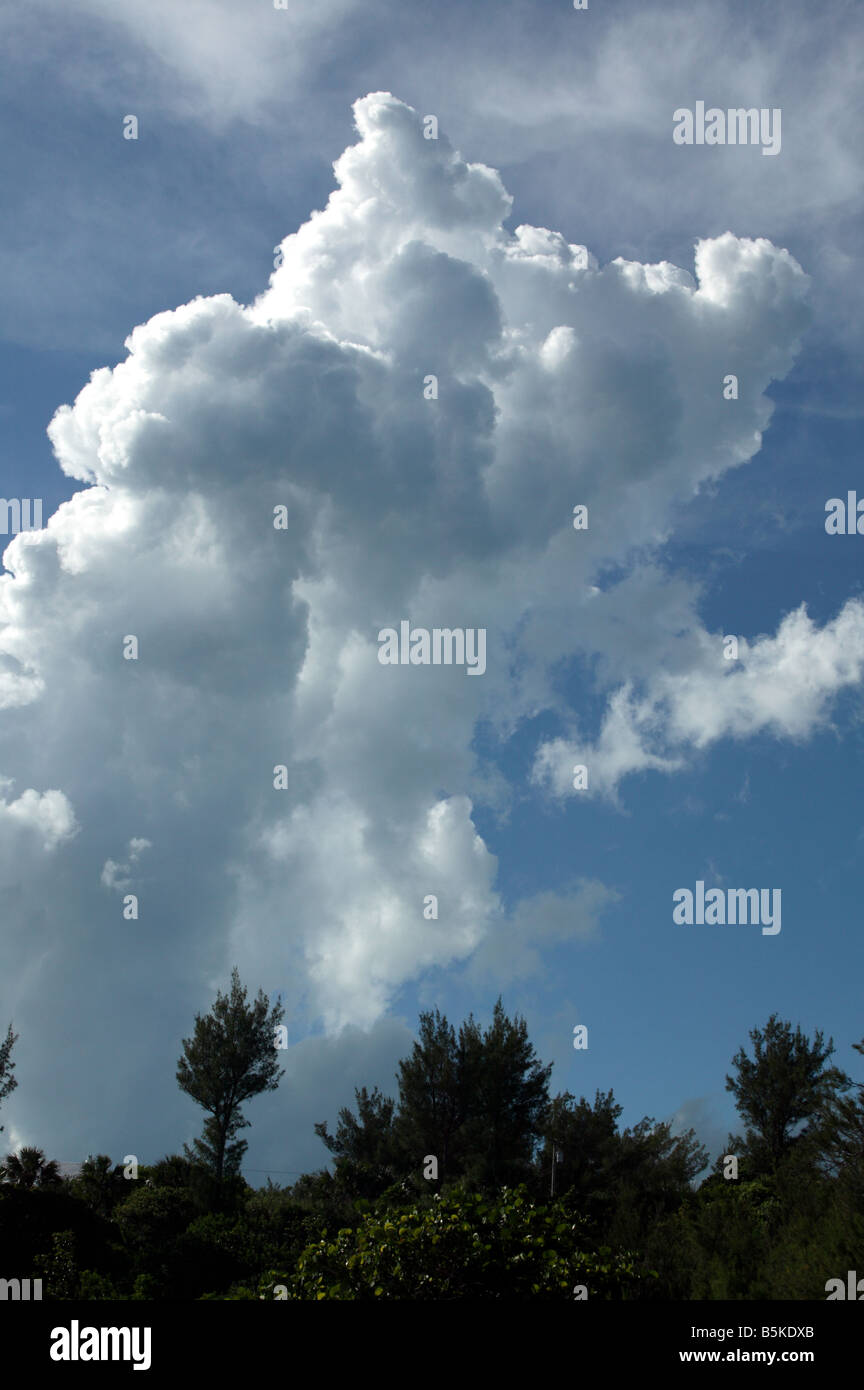 Clouds bubble up over Stonehole Beach, Warwick Parish, Bermuda Stock ...