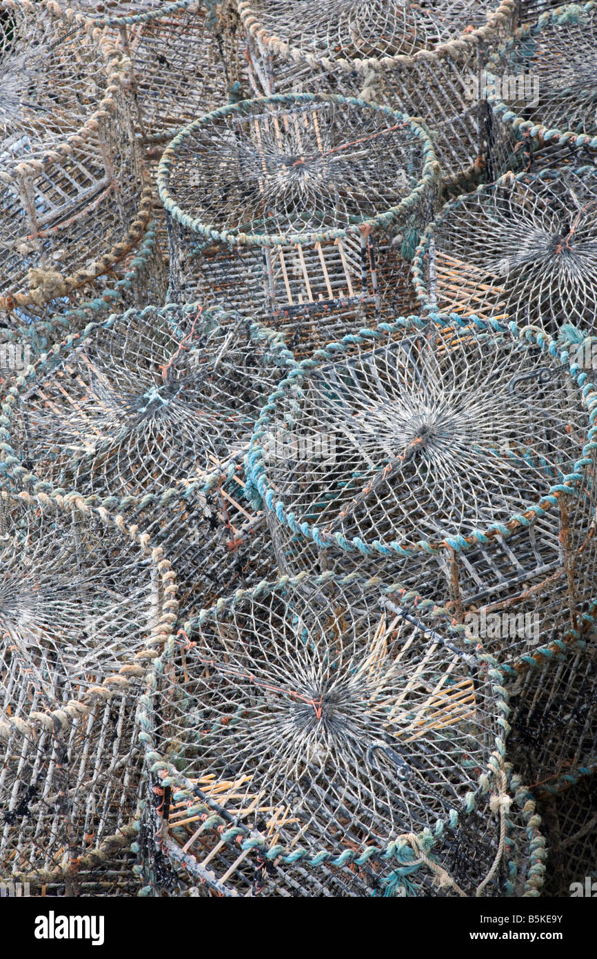 fishing nets lobster pots basket Stock Photo - Alamy