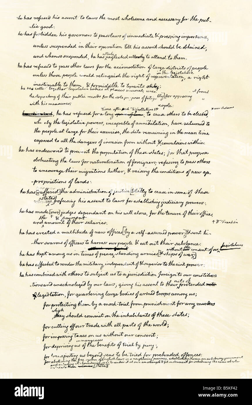 Handwritten declaration hi-res stock photography and images - Alamy