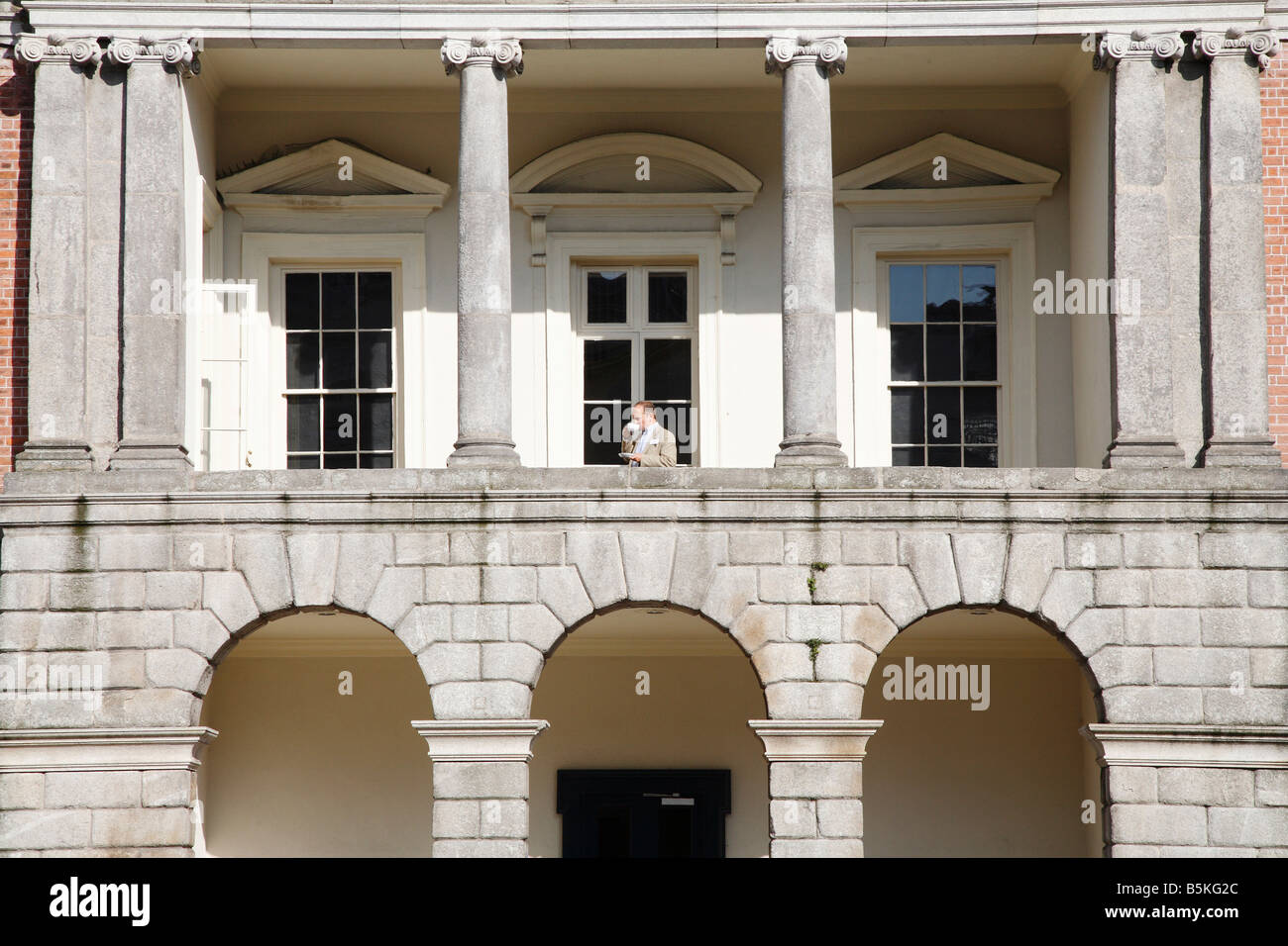Man drinking tea in the Upper Yard of Dublin Castle by architect Sir ...