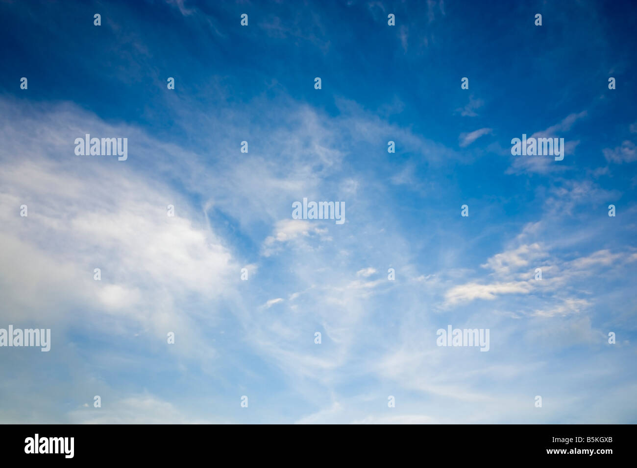 Picture of a beautiful blue sky with scattered clouds Stock Photo - Alamy