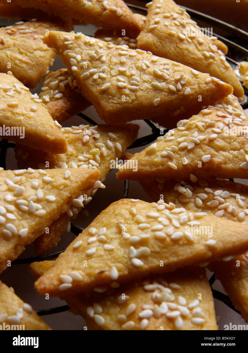 Parmesan sesame bites home baking editorial food Stock Photo - Alamy