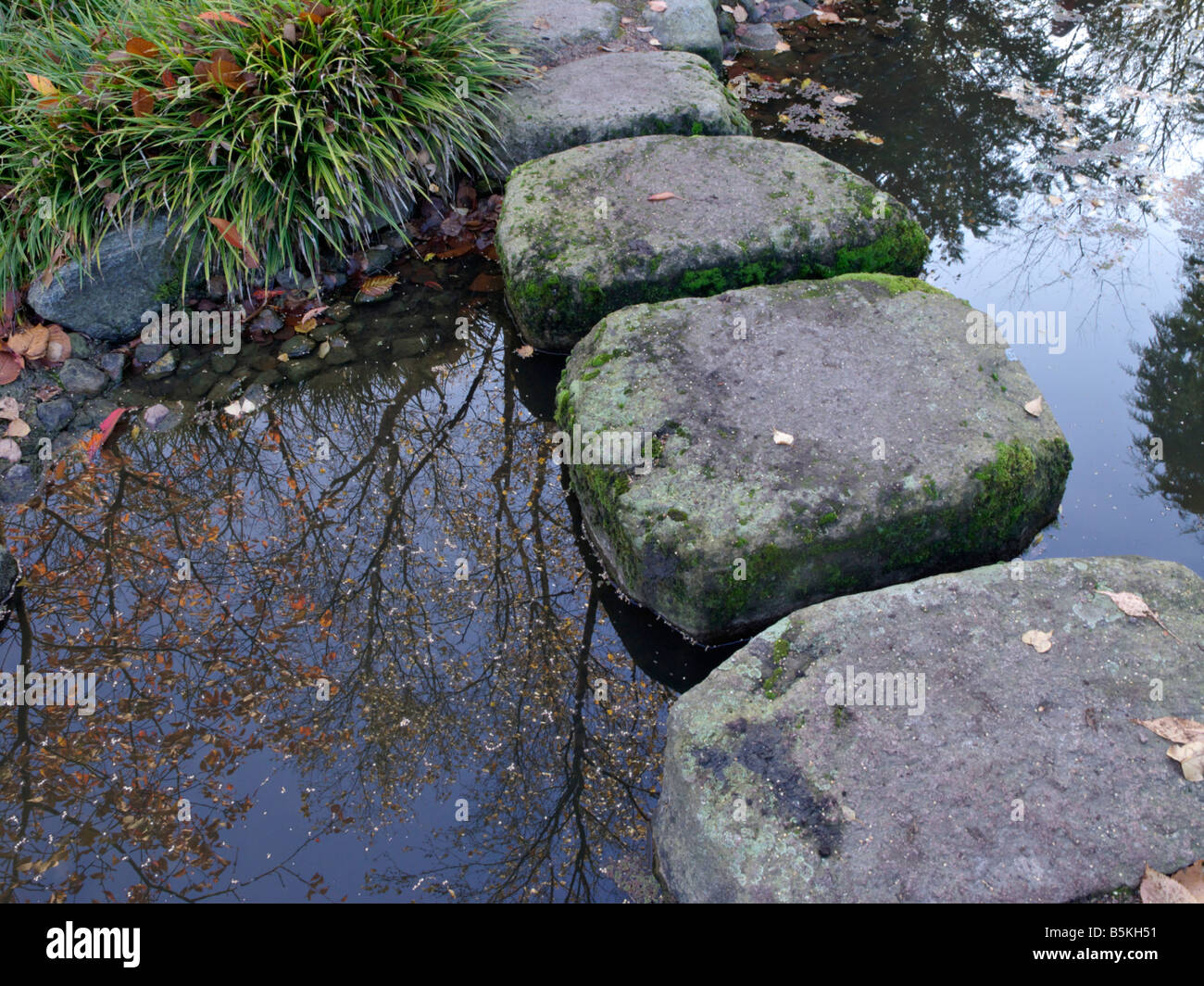 Garden pathway made of big stones Stock Photo - Alamy