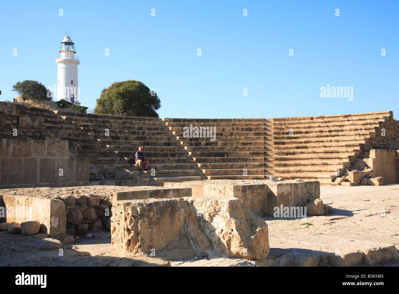 Amphitheatre, Paphos World Heritage Site, Cyprus Stock Photo - Alamy