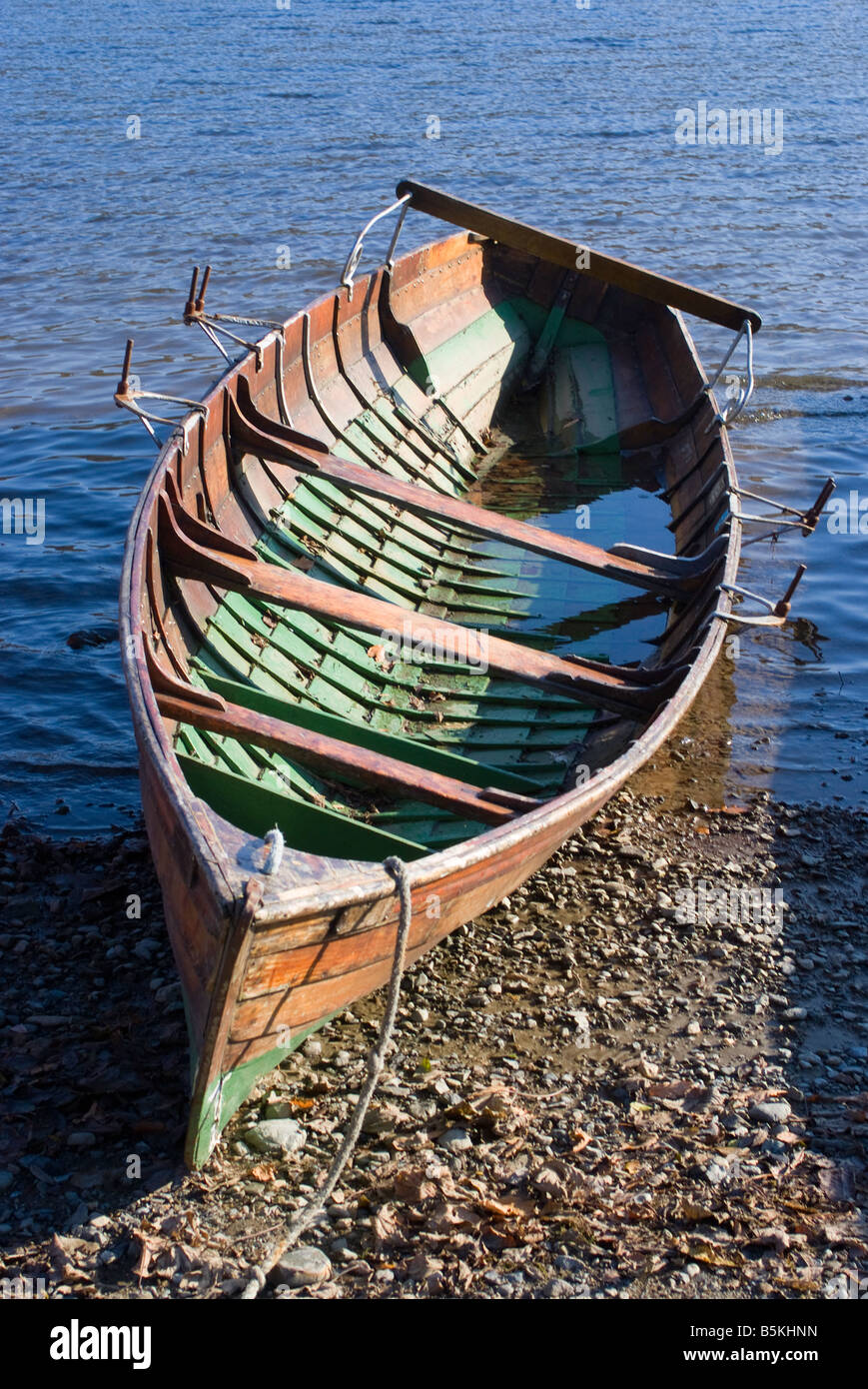 Traditional Clinker Built Rowing Boat for Tourists on Coniston Water ...