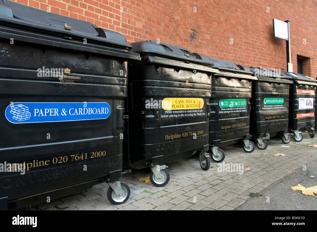 Westminster recycling bins hi-res stock photography and images - Alamy