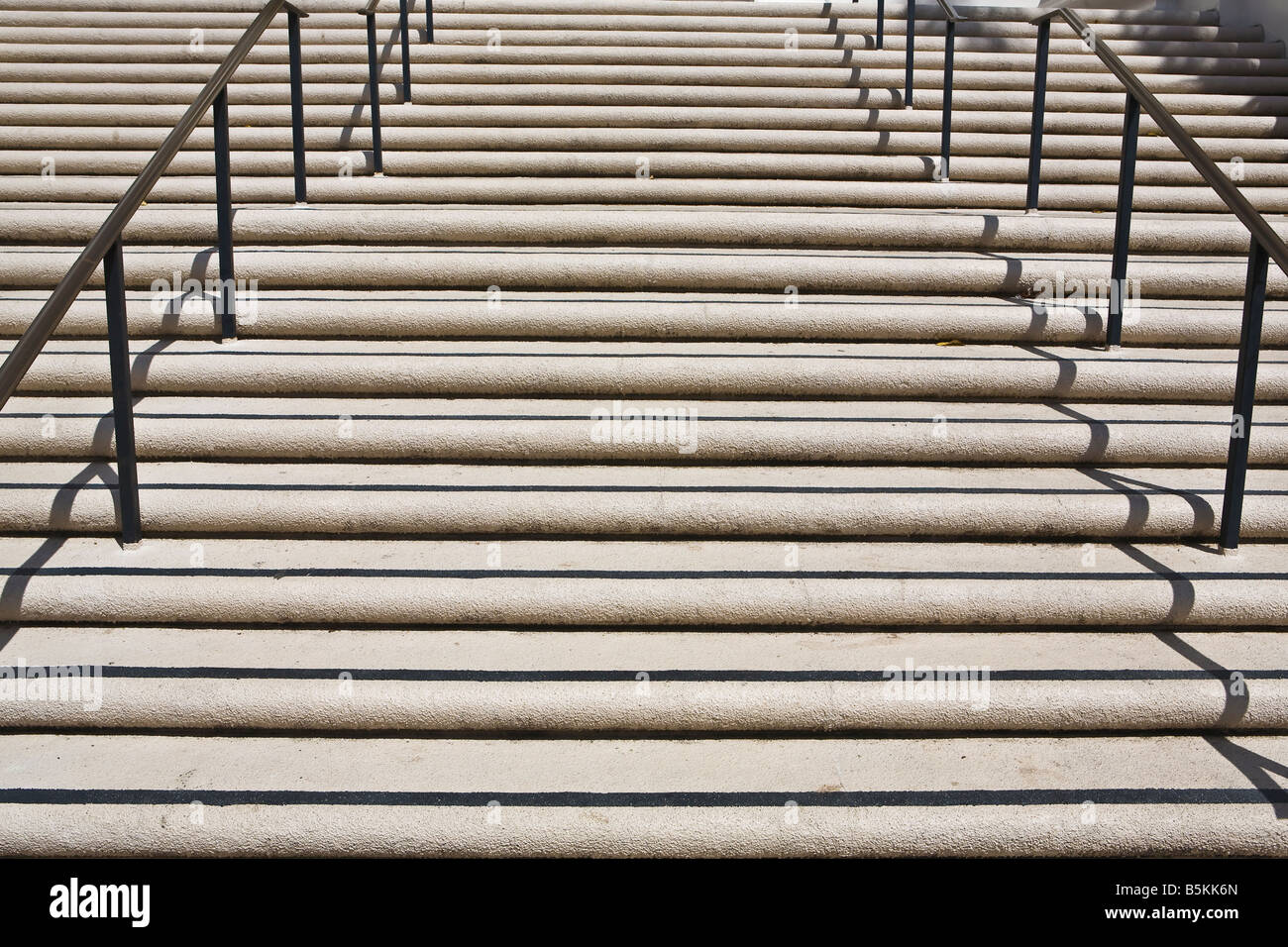 Concrete stairs and railings Stock Photo - Alamy