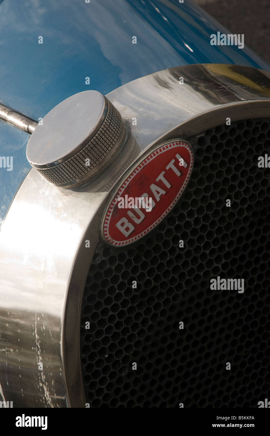 Vintage Bugatti radiator and cap Stock Photo - Alamy