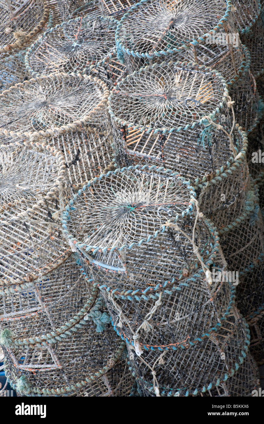 fishing nets lobster pots basket Stock Photo - Alamy