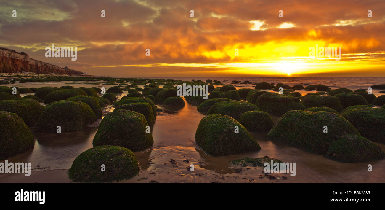Hunstanton beach at sunset Stock Photo - Alamy