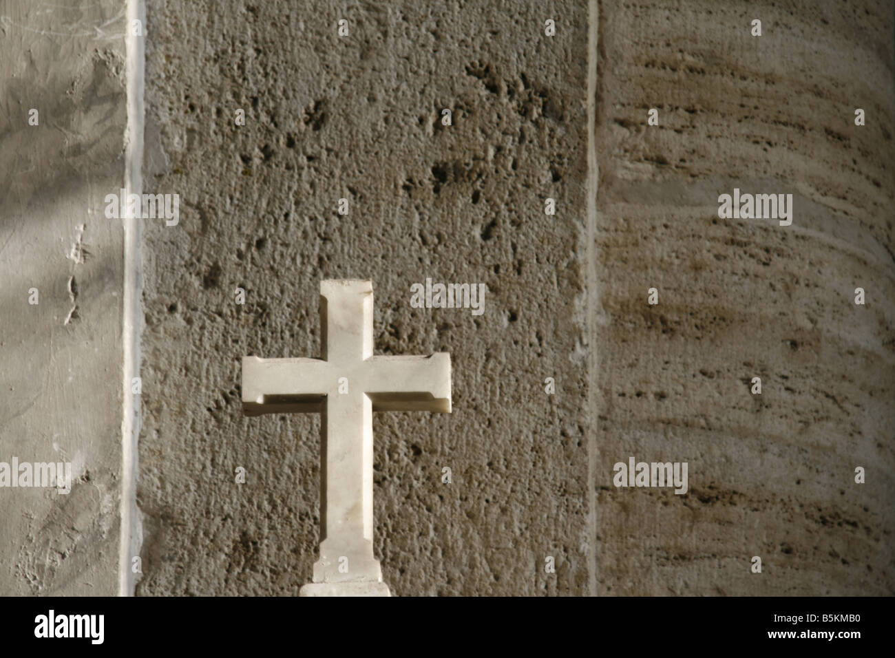 marble stone cross in church in rome italy Stock Photo - Alamy