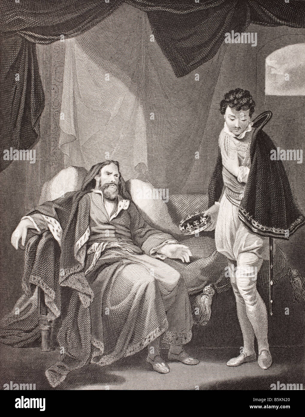 Henry IV Reproving Prince Henry. Scene from Henry IV by William ...