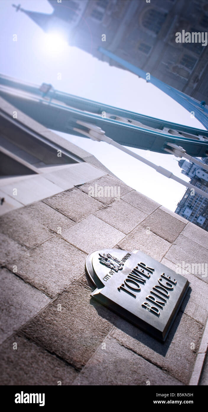 Tower bridge sign hi-res stock photography and images - Alamy