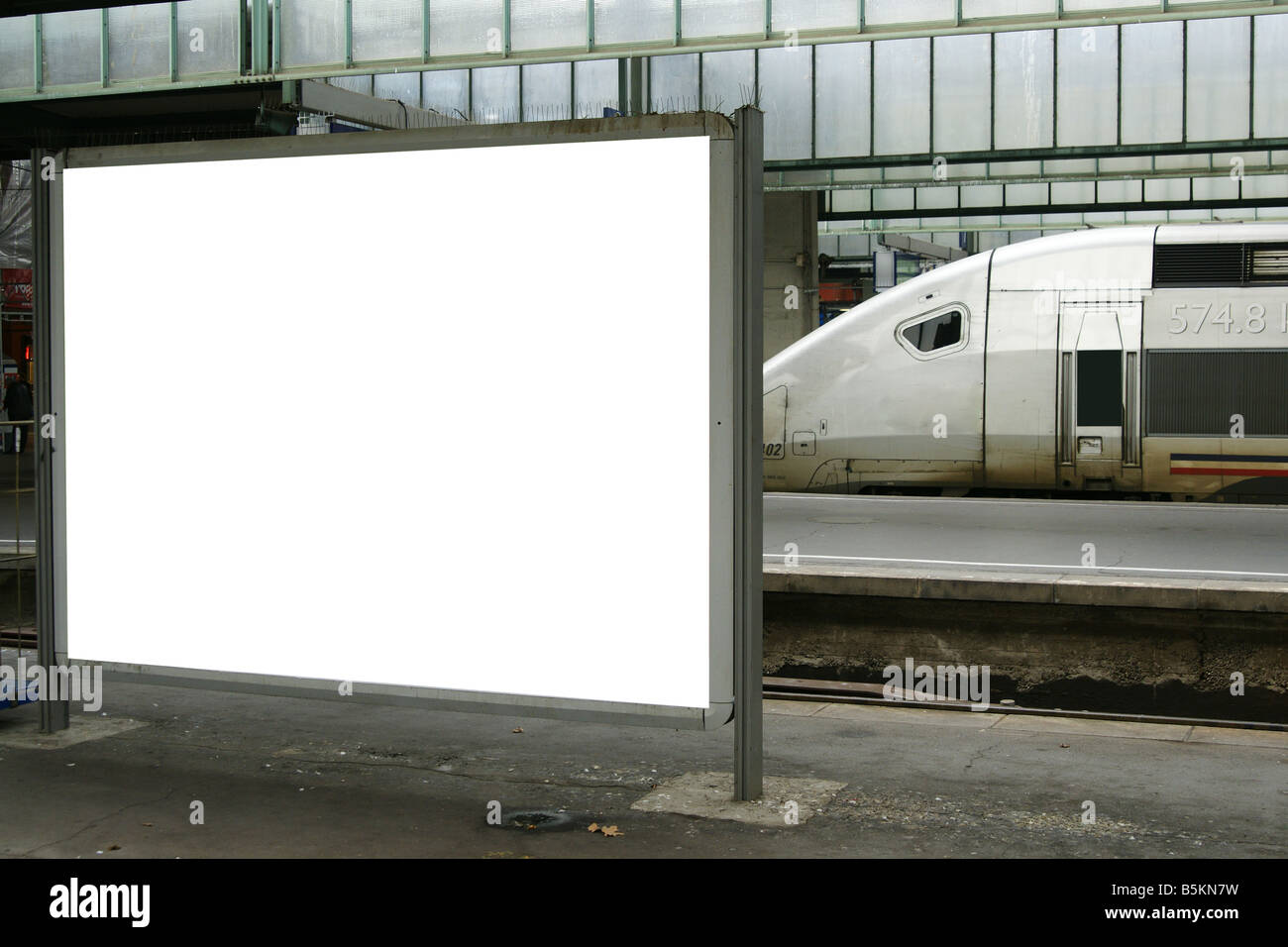 Blank sign board railway station hi-res stock photography and images ...