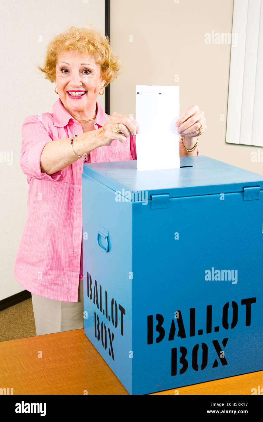 Election voter ballot elderly hi-res stock photography and images - Alamy