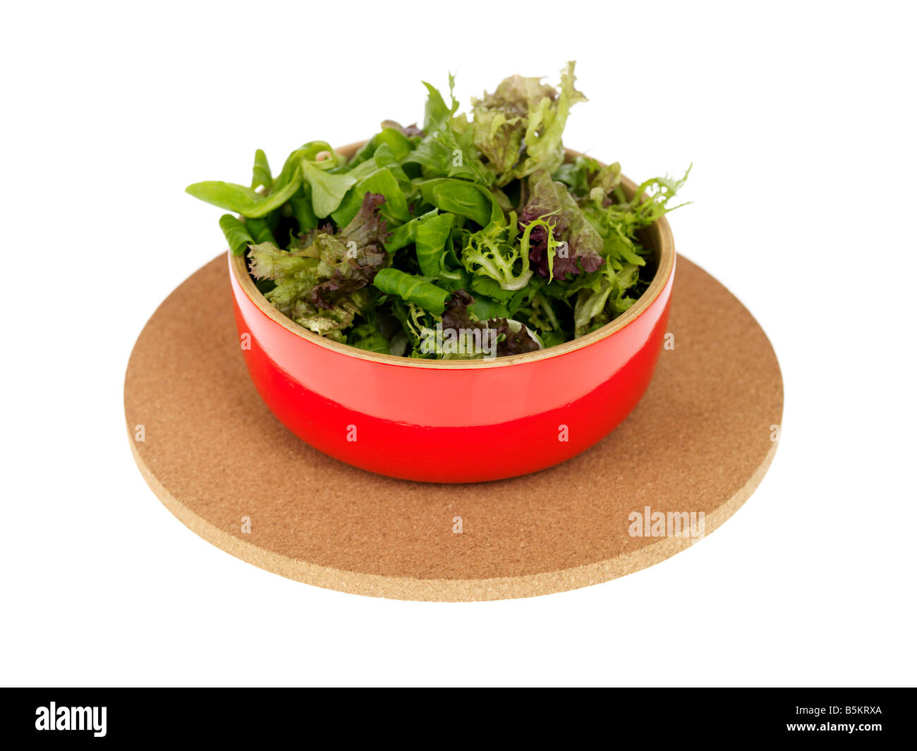 Bowl of mixed salad isolated Cut Out Stock Images & Pictures - Alamy