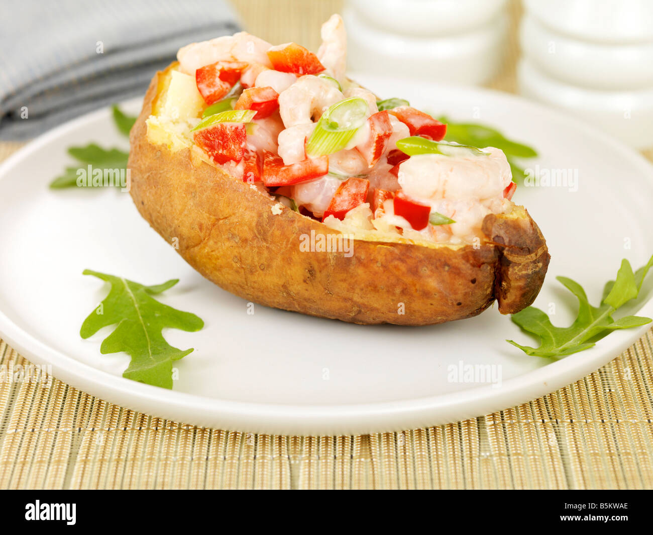 Prawn Jacket Potato Stock Photo - Alamy