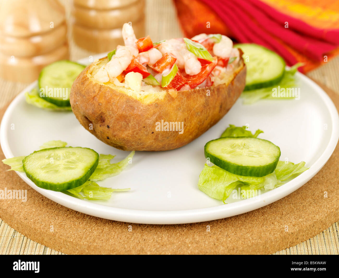 Prawn Jacket Potato Stock Photo - Alamy