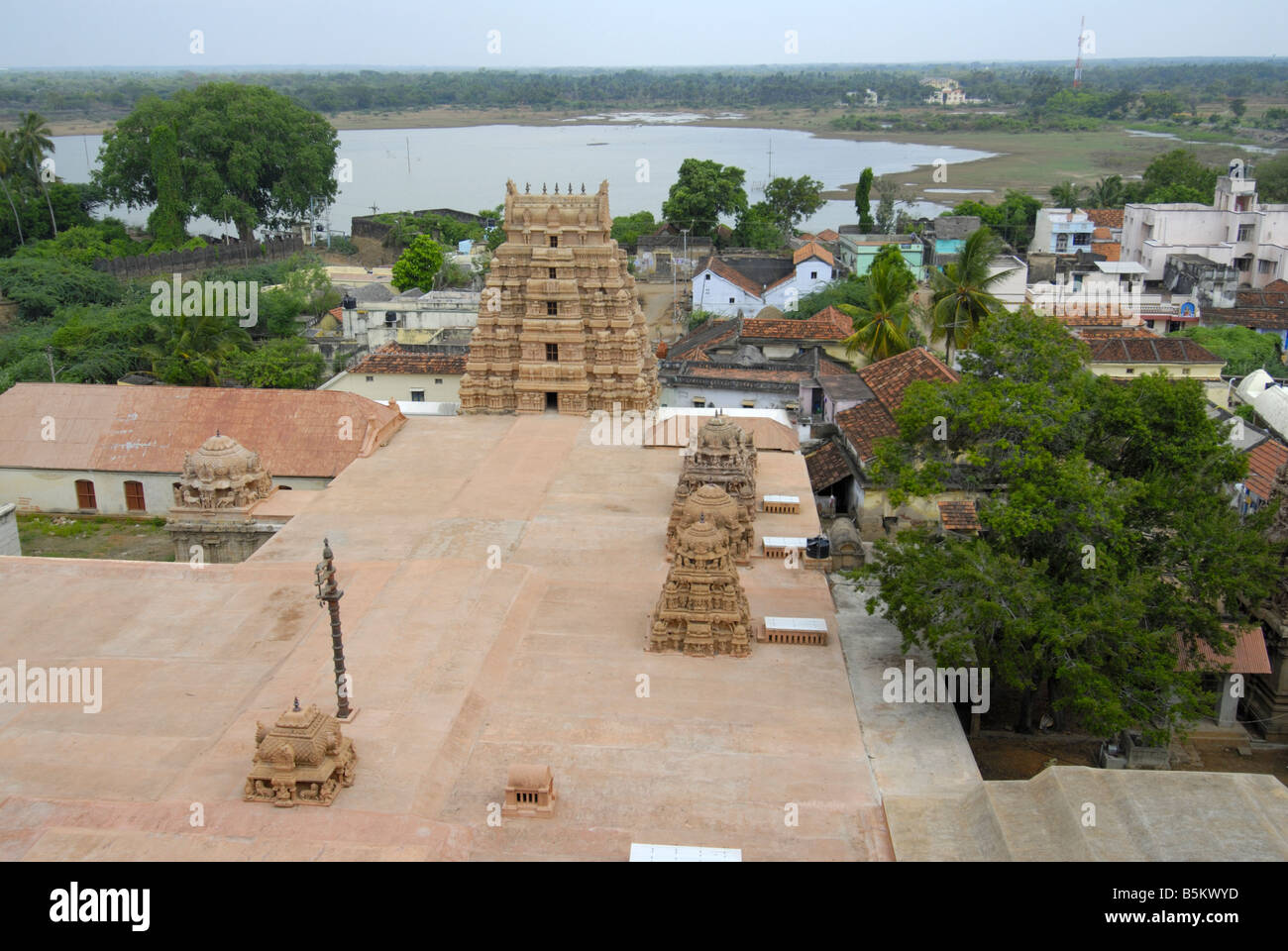TEMPLE SEEN FROM THIRUMAYAM FORT NEAR THANJAVUR TAMILNADU Stock Photo ...