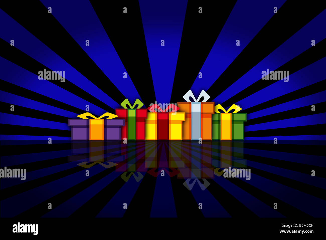 Various size colorful holiday presents background Stock Photo - Alamy