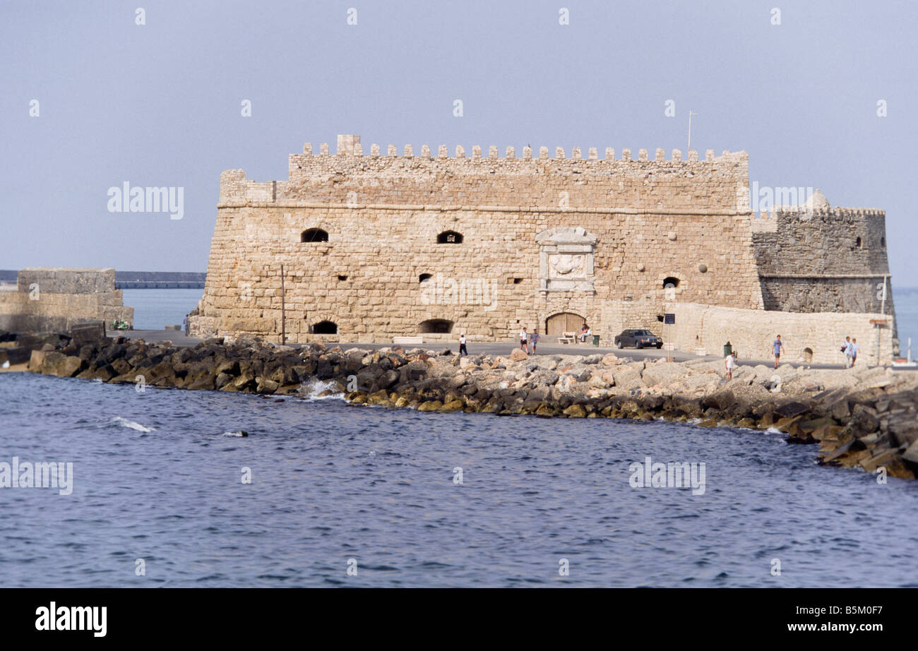 Venetian castle of Heraklion, Crete Greece Stock Photo - Alamy