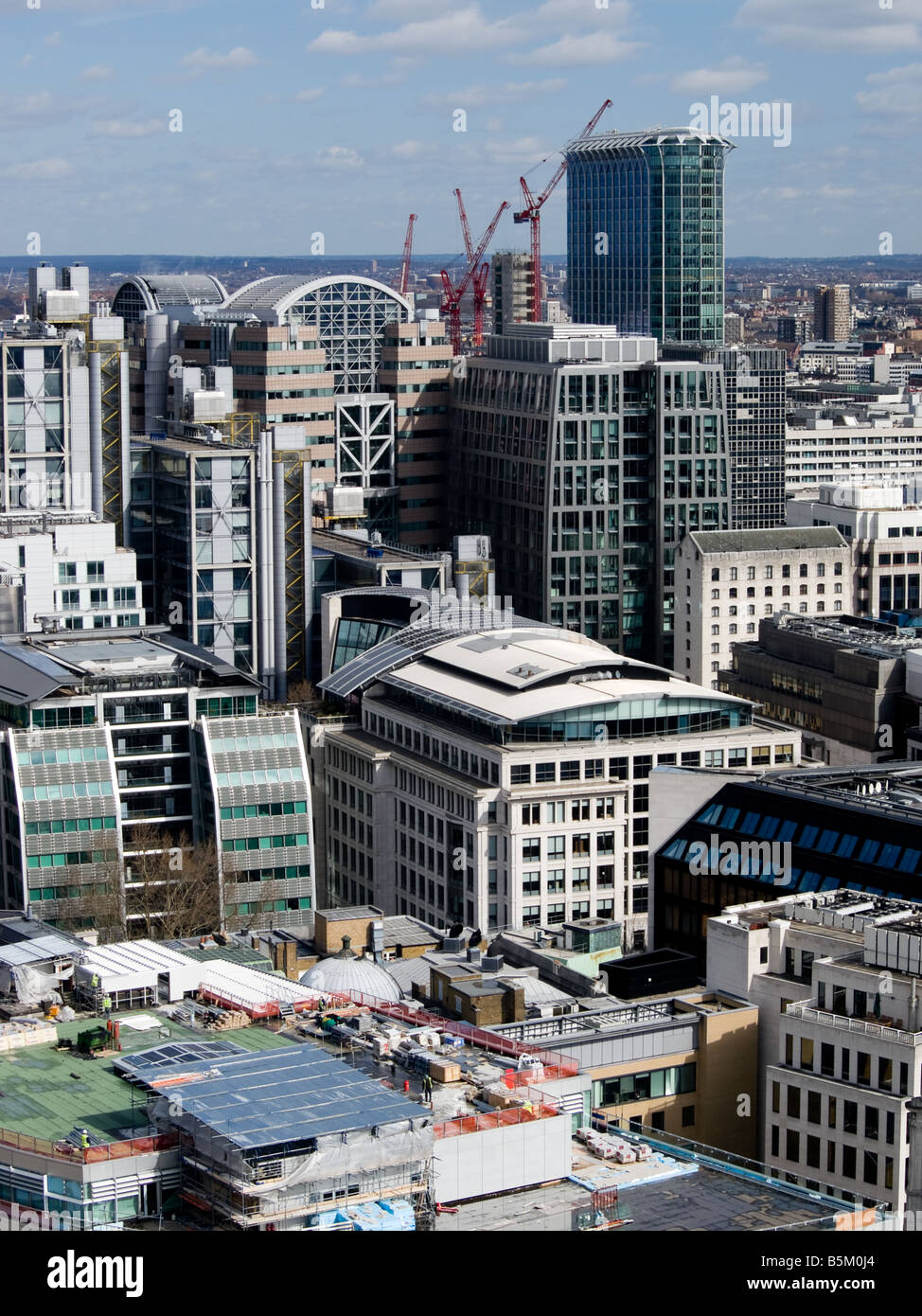 Moorgate and London buildings, East London Stock Photo - Alamy