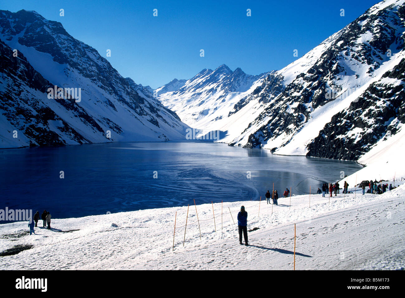 Laguna del Inca Portillo Chile Stock Photo - Alamy