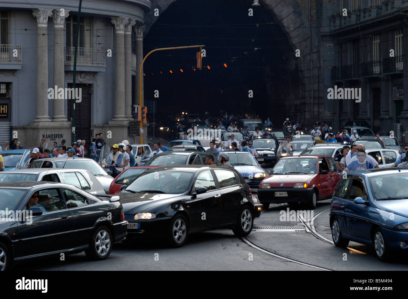 Naples Italy Traffic congestion Stock Photo - Alamy