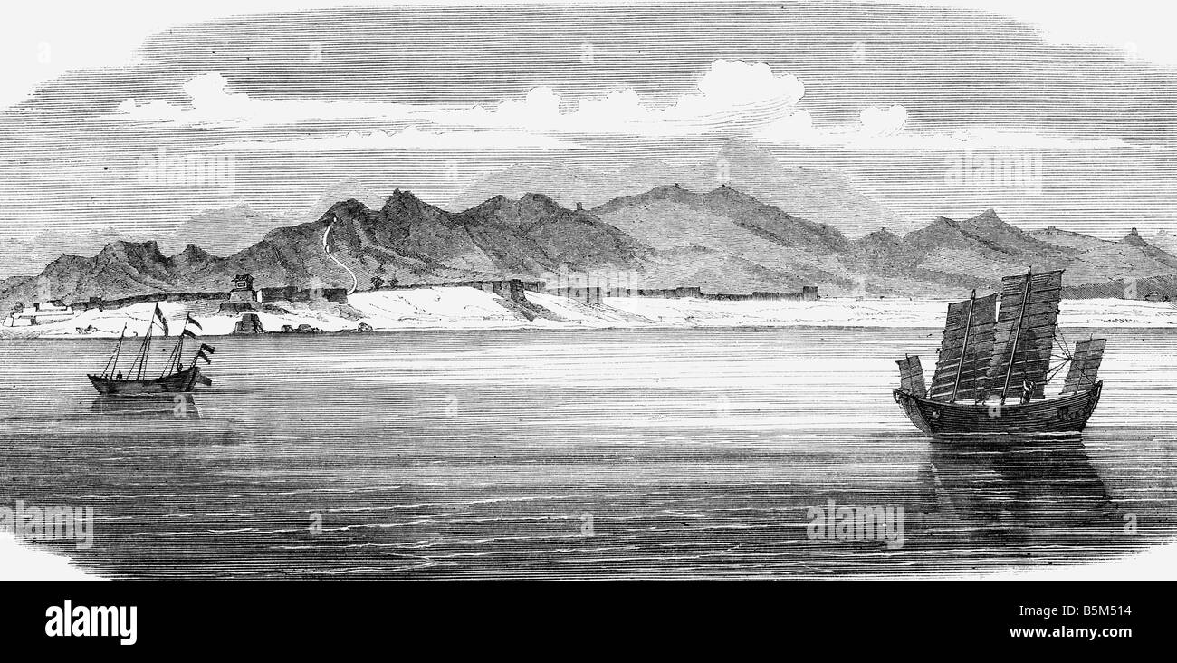 View from great wall Black and White Stock Photos & Images - Alamy