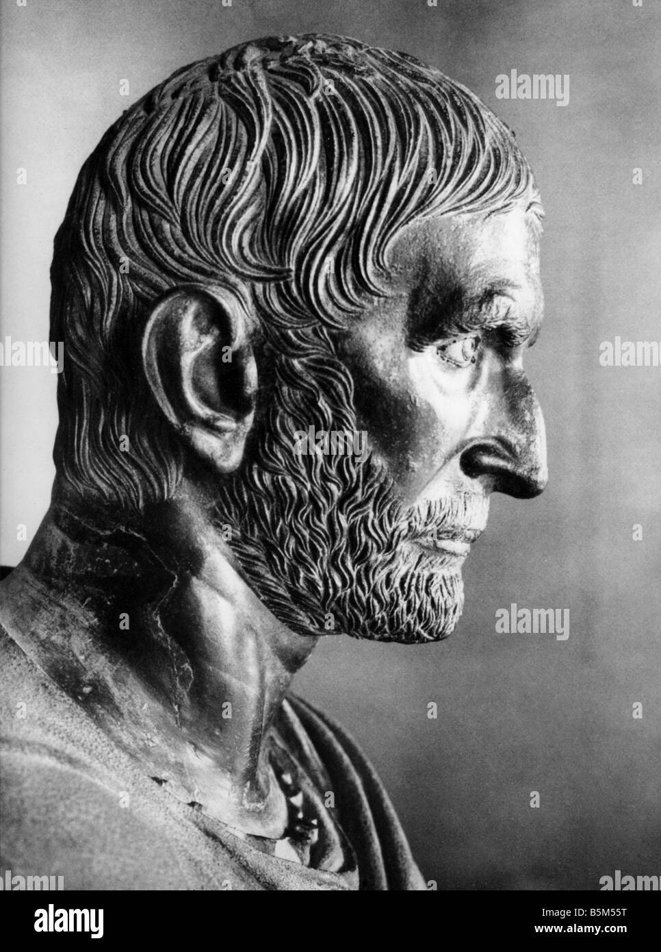Brutus, Lucius Junius, Roman politician, Consul in 509 BC, portrait ...