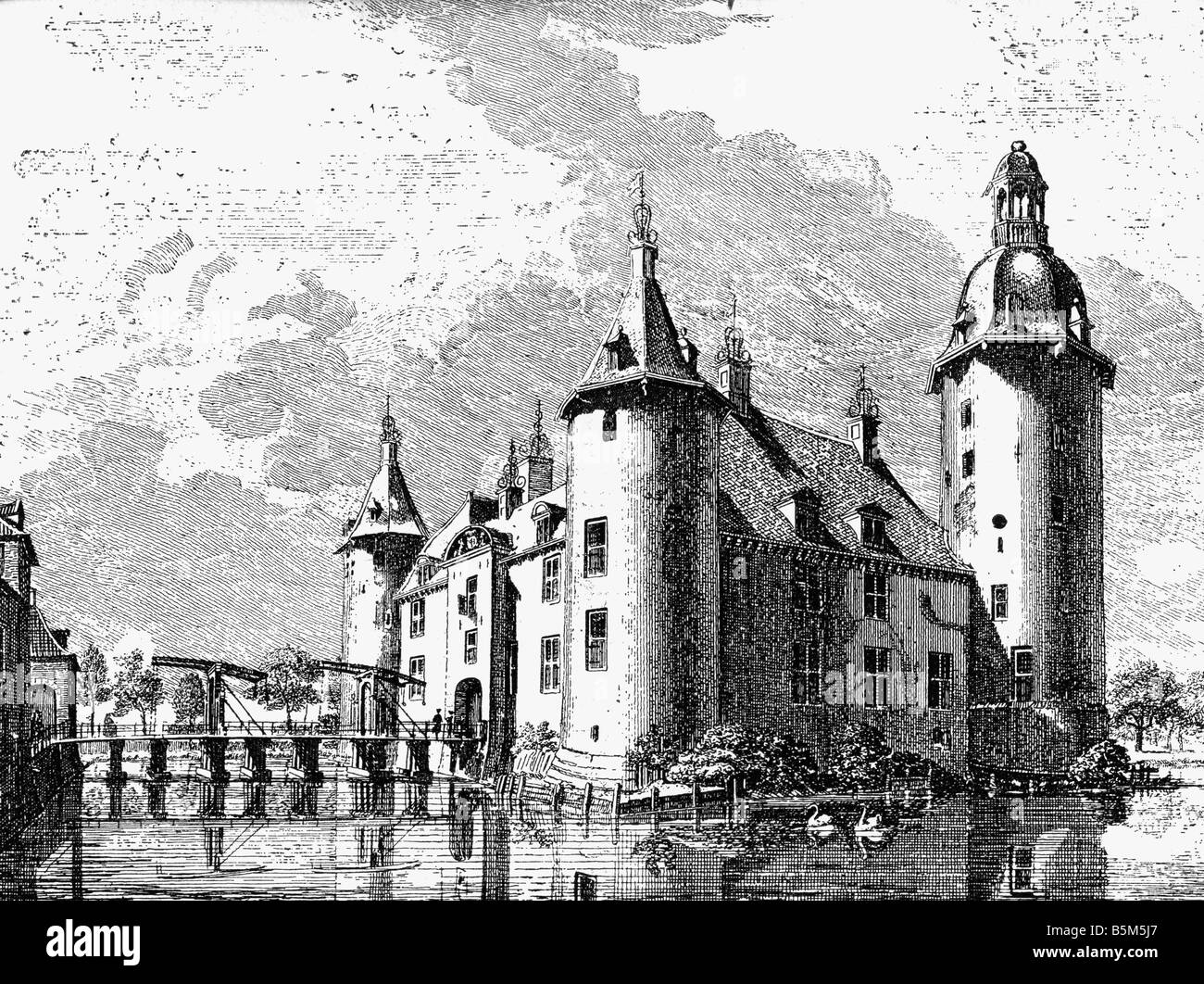 architecture, castles, Germany, North Rhine-Westfalia, Moyland Castle ...