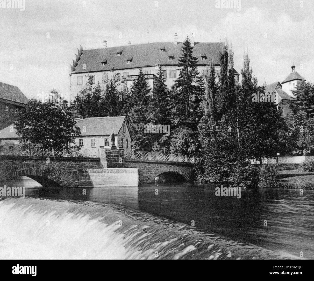 architecture, castles, Germany, Bavaria, Aschach Castle, exterior view ...