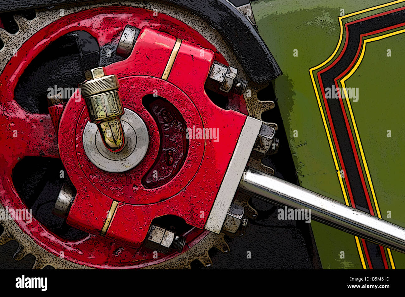 traction engine gear detail at astle park rally with photoshop ...