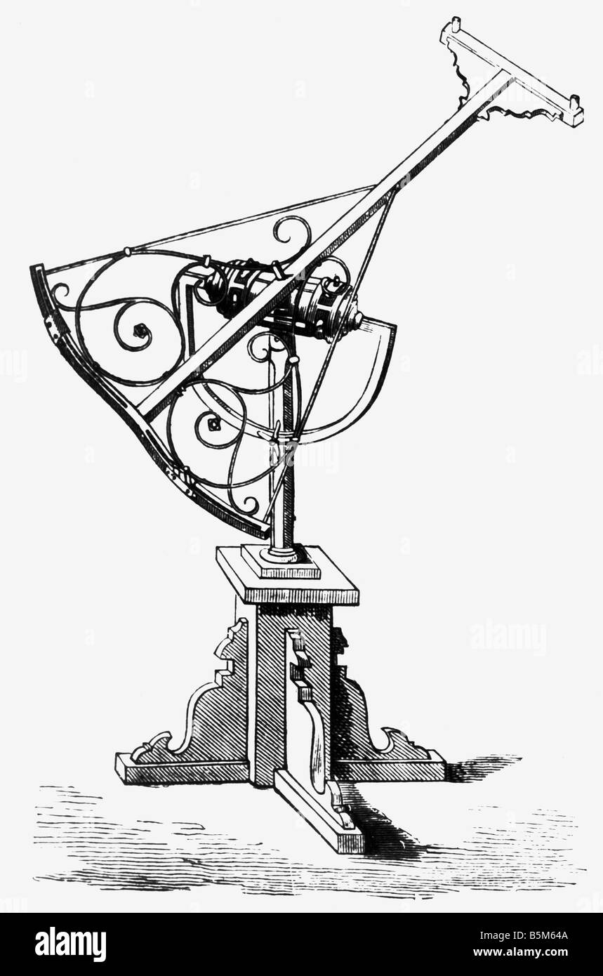 astronomy, instruments, bow to measure the distance between two stars ...