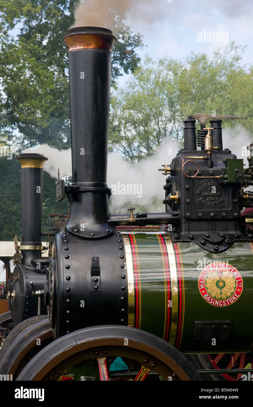 the wallis traction engine in steam at astle park rally Stock Photo - Alamy