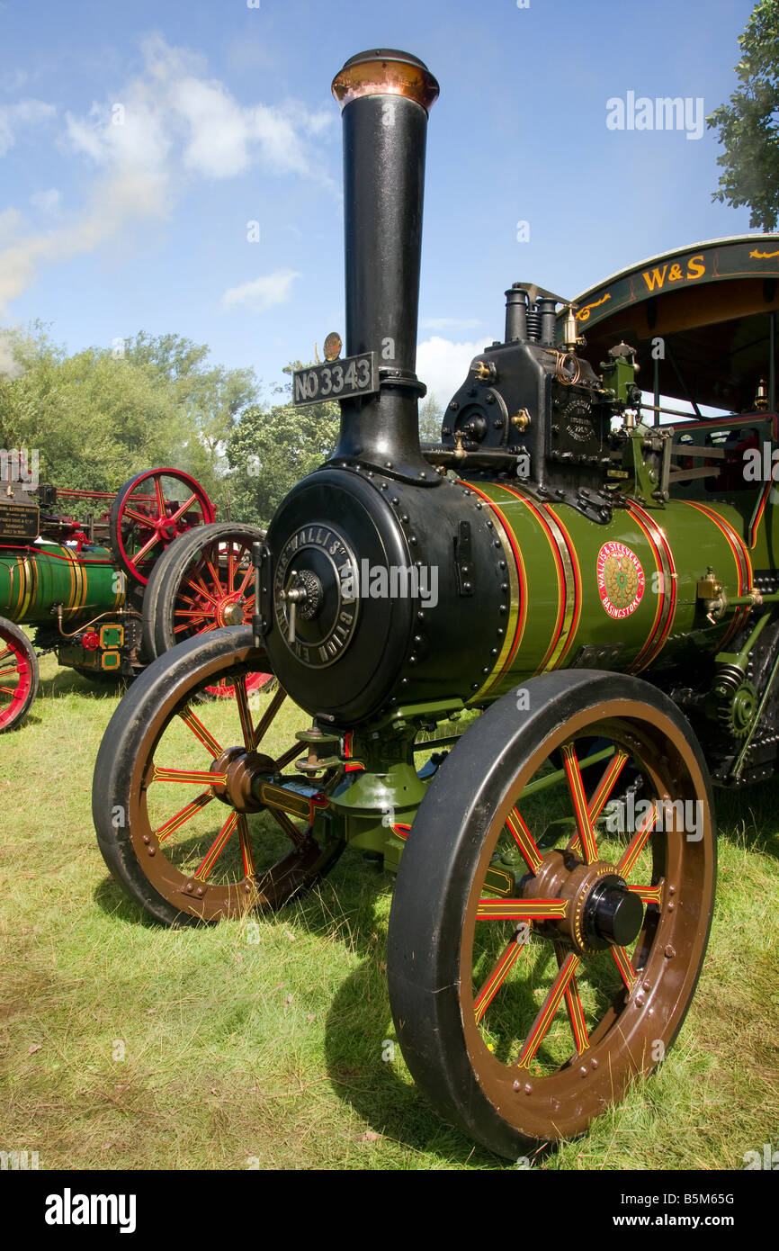 the wallis traction engine at the astle park rally Stock Photo - Alamy