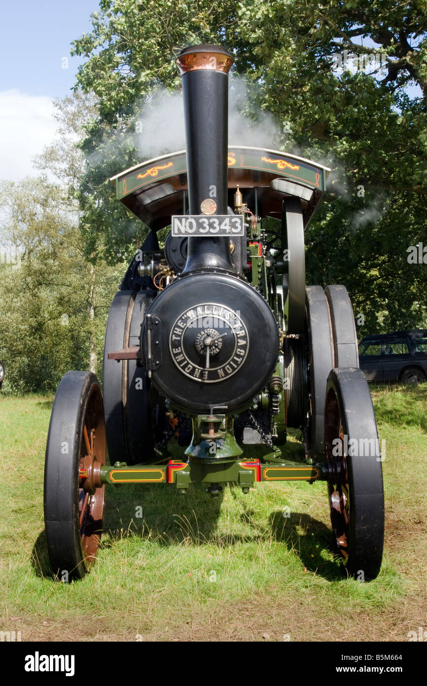 the wallis traction engine at astle park rally Stock Photo - Alamy