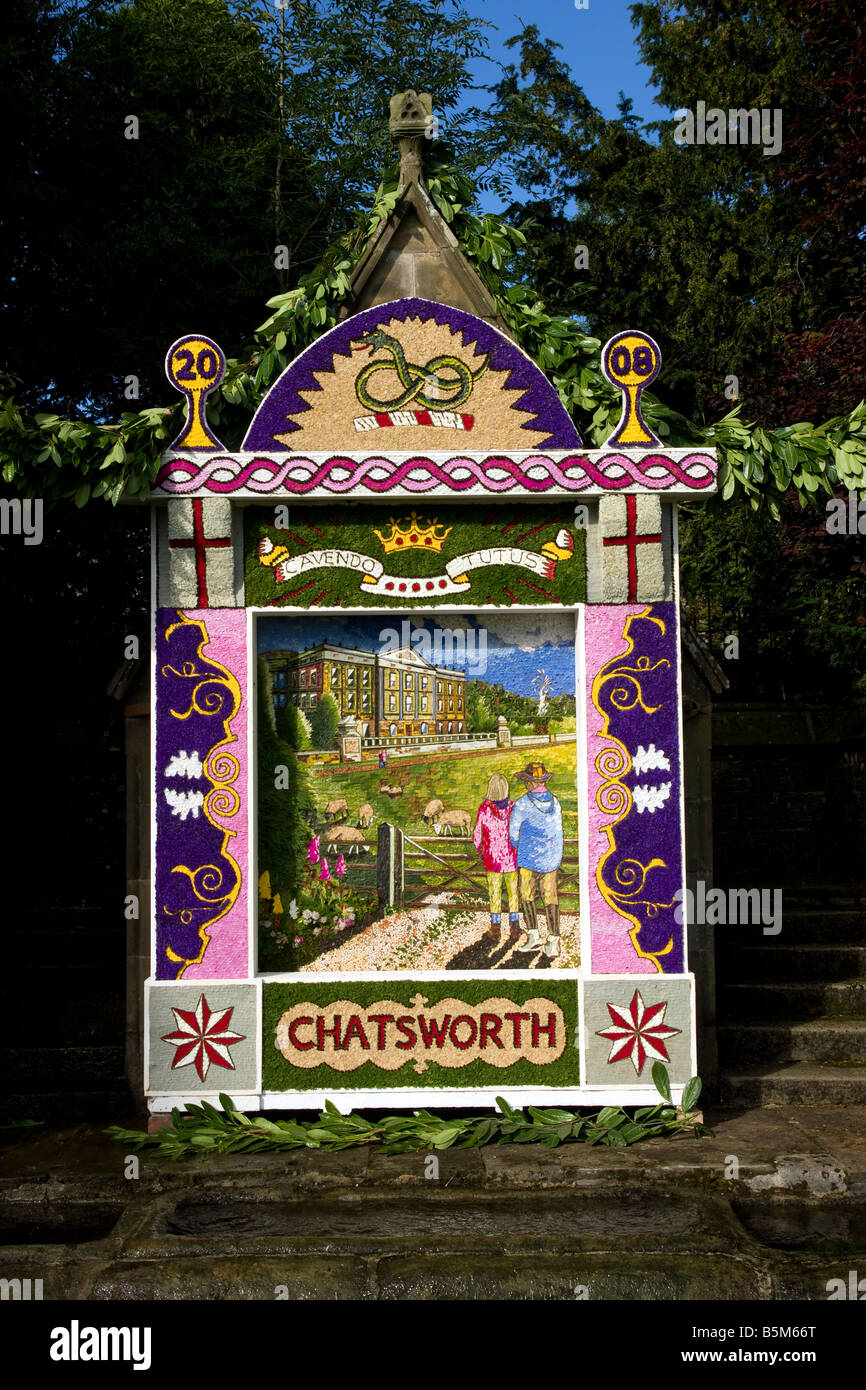 traditional english well dressing at wormhill village on chatsworth ...