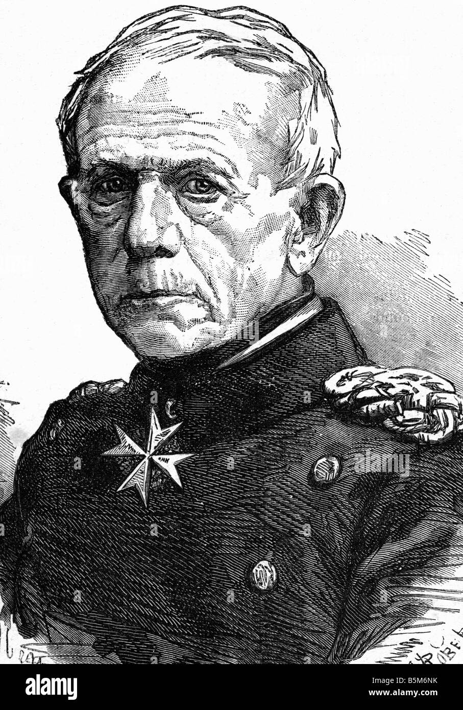 Moltke, Helmuth Karl von, 26.10.1800 - 24.4.1891, Prussian general ...