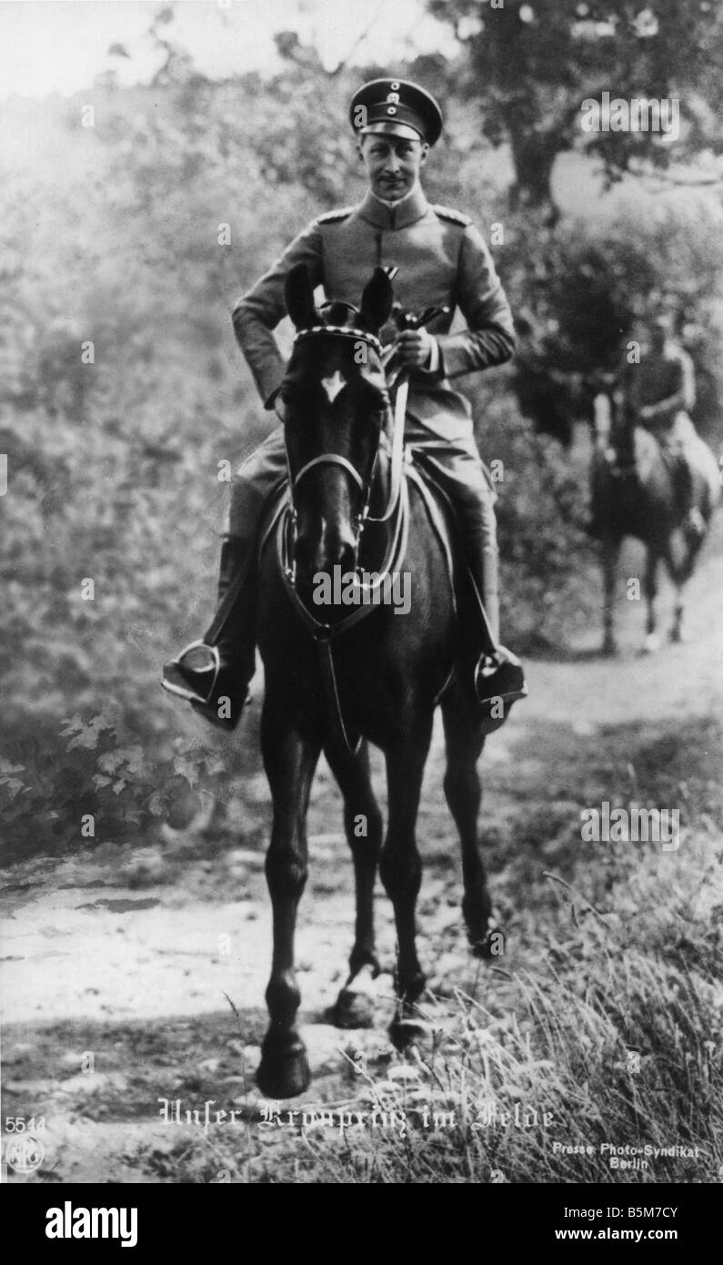 Crown Prince Wilhelm Prussia Stock Photos & Crown Prince Wilhelm ...