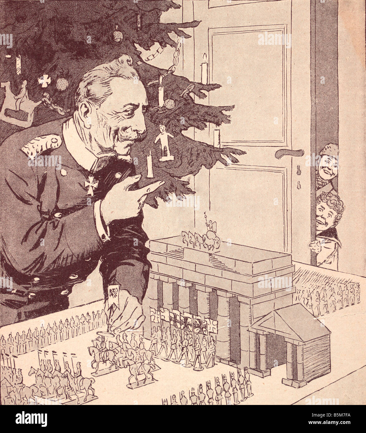 1 W46 G1914 1 E Wilhelm II setting up Caricature 1914 Wilhelm II German ...