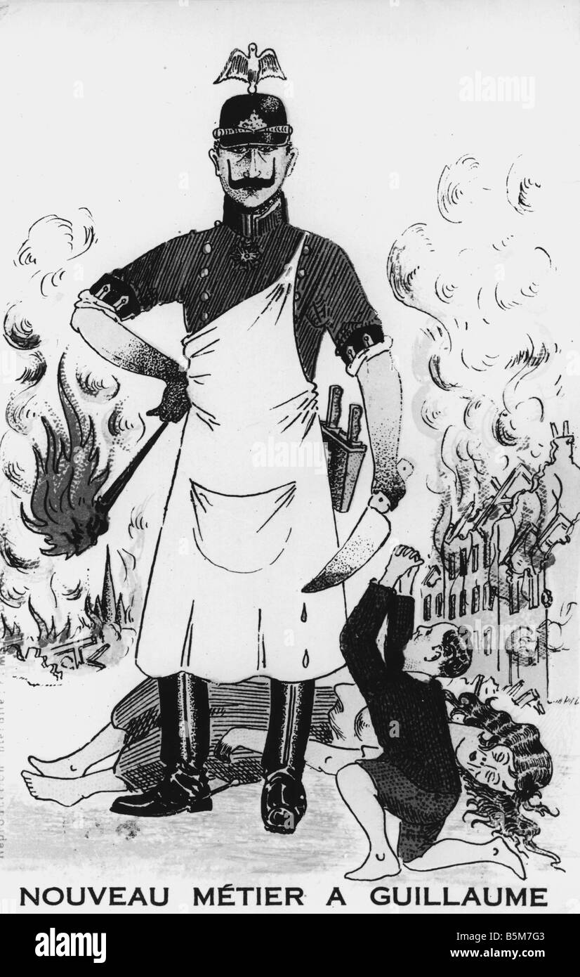 1 W46 G1915 4 E Wilhelm II Nouveau metier Caricature Wilhelm II German ...