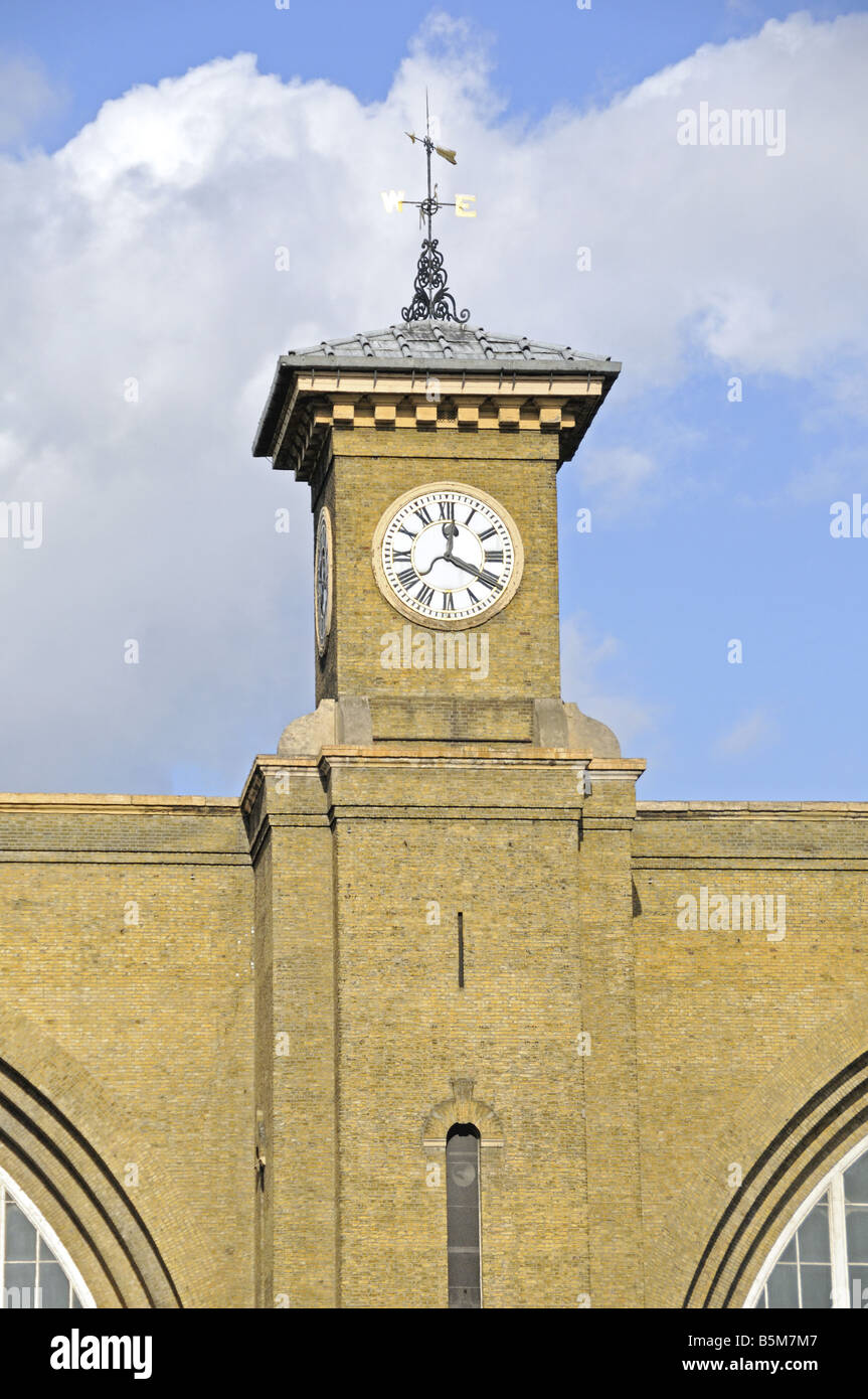 Clock tower King's Cross Station Euston Road Camden London England UK ...