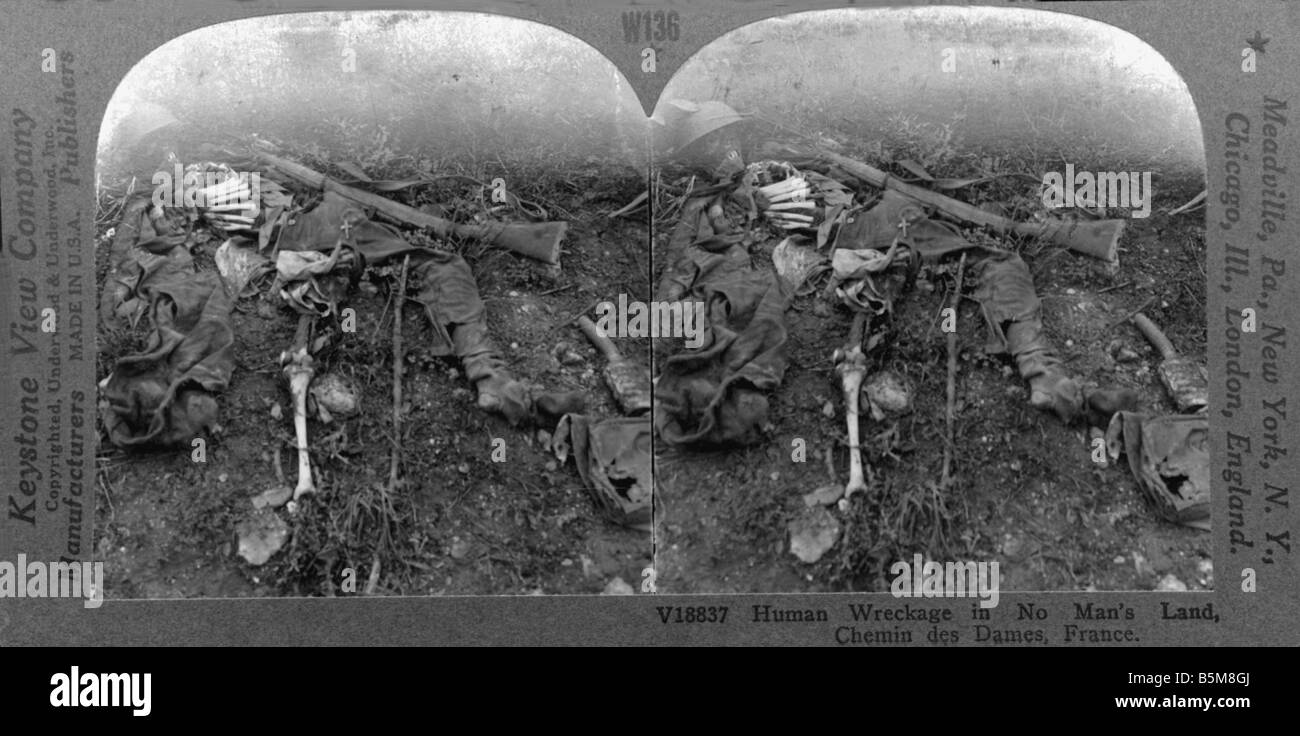 2 G55 F1 1918 10 Chemin des Dames Skeleton of British History WWI ...