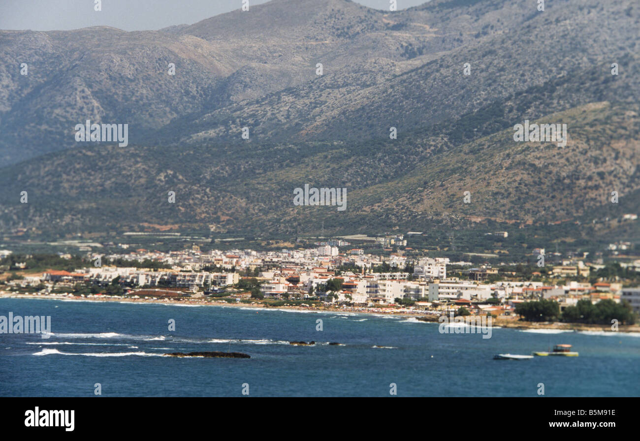 View at the coast around Chersonissos Crete Greece Stock Photo - Alamy